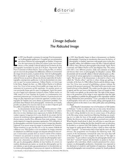 The Ridiculed Image – Ciel variable Magazine